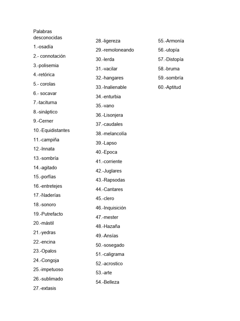 Palabras Desconocidas-2 | PDF | Libros para adolescentes