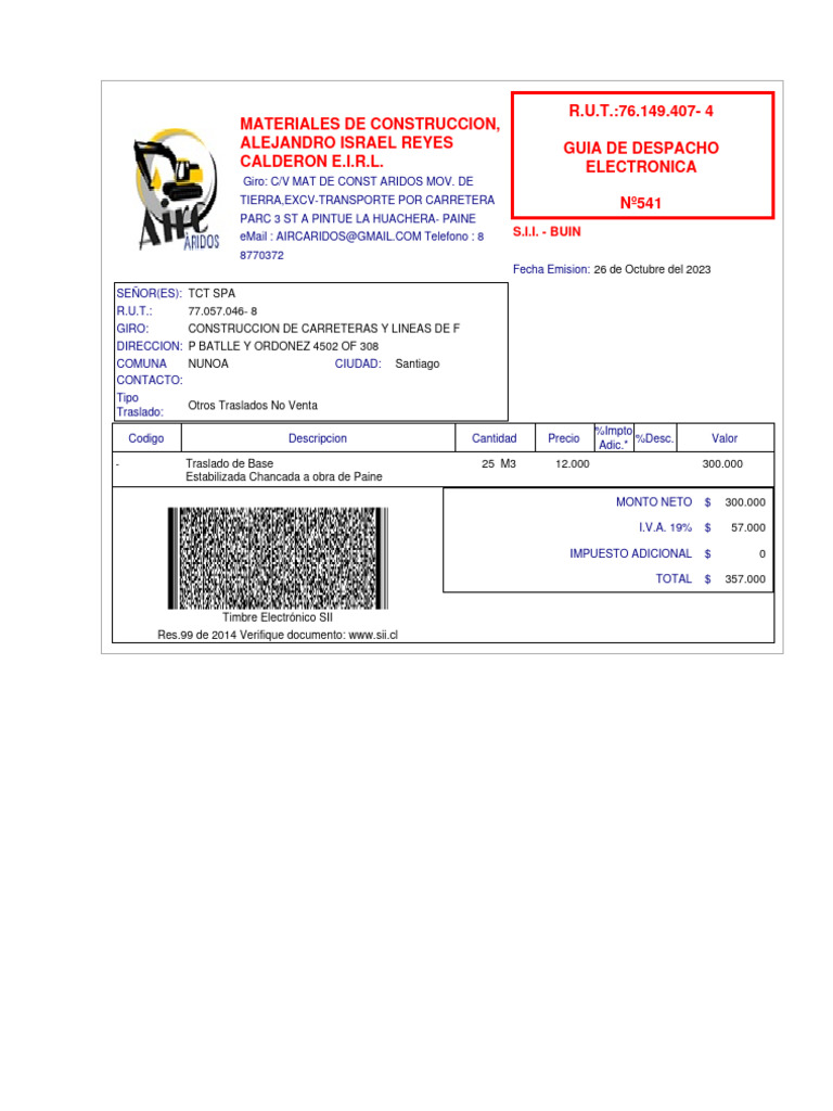 Guia 541 TCT 26102023 | PDF