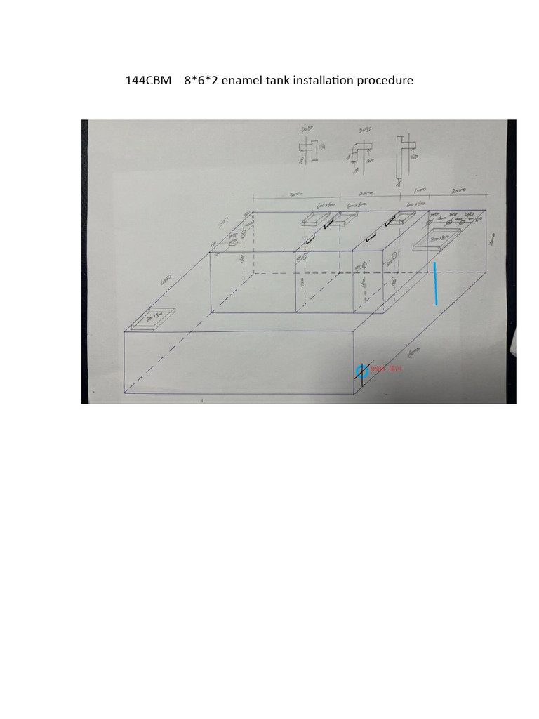 8x6x2 Water Tank Installation Guide | PDF | Pipe (Fluid Conveyance) | Wall