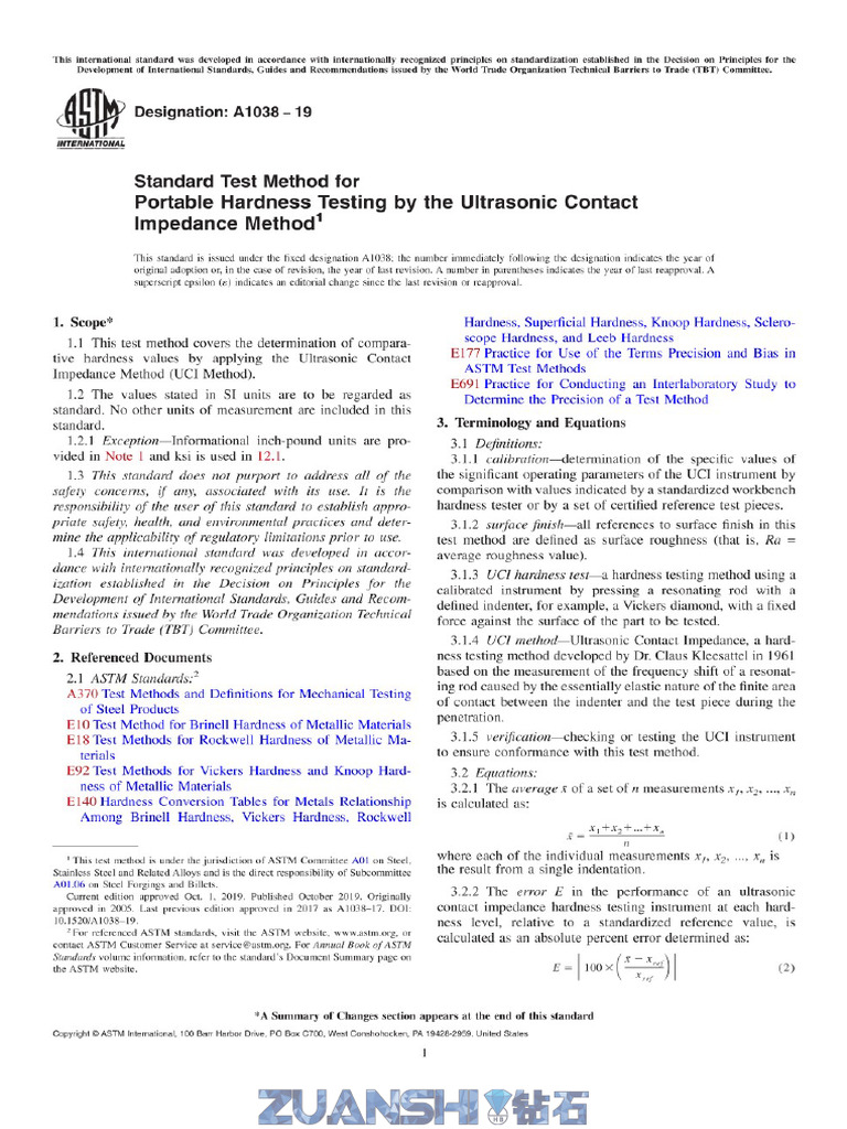 Astm A1038 2019 | PDF