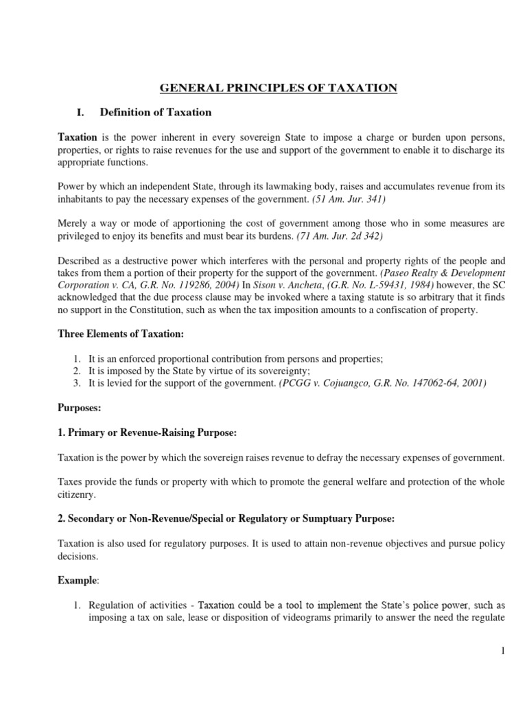 Gen Principles Until Gocc | PDF | Taxes | Tax Exemption
