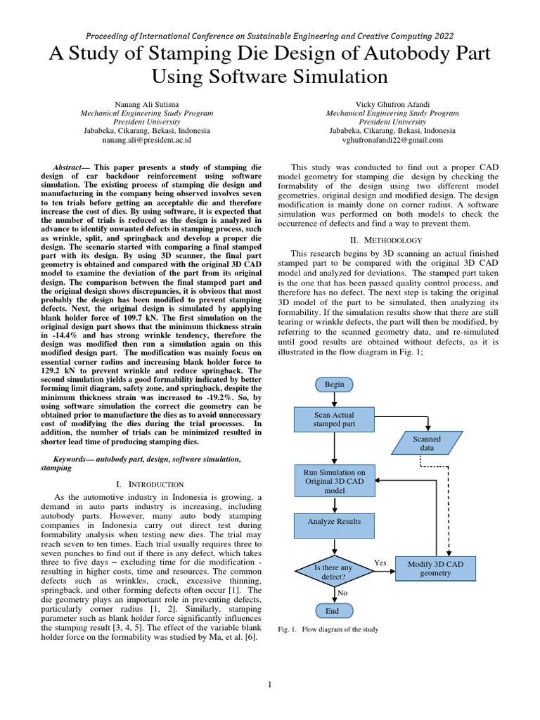 A Study of Stamping Die Design of Autobody Part Using Software Simulation - Publishes On Feb ...