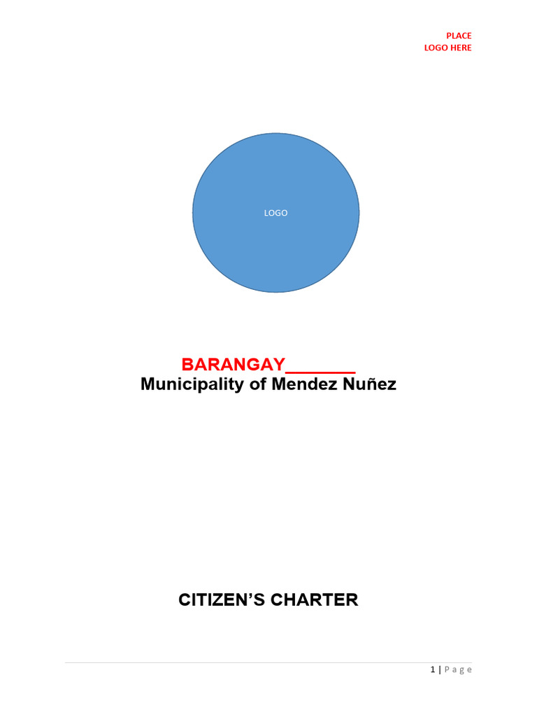 Citizens Charter Pdf Receipt Payments
