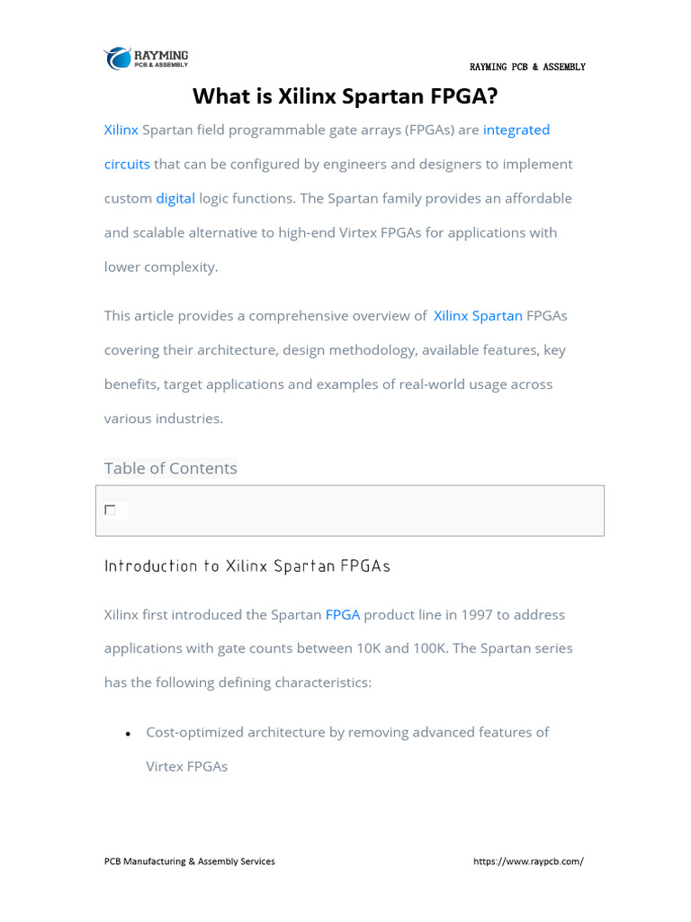 What is Xilinx Spartan FPGA | PDF | Field Programmable Gate Array | Digital Signal Processor