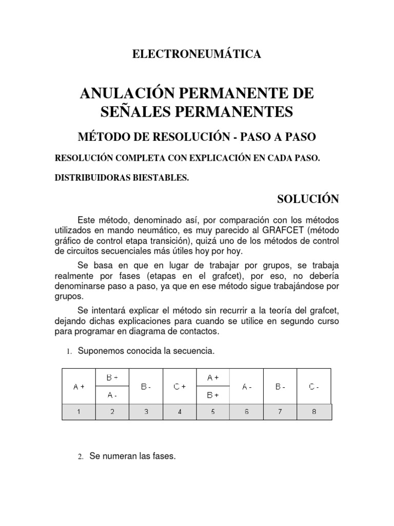 ELECTRONEUMÁTICA Metodo Paso A Paso | PDF ELECTRONEUMÁTICA Metodo Paso A Paso | PDF