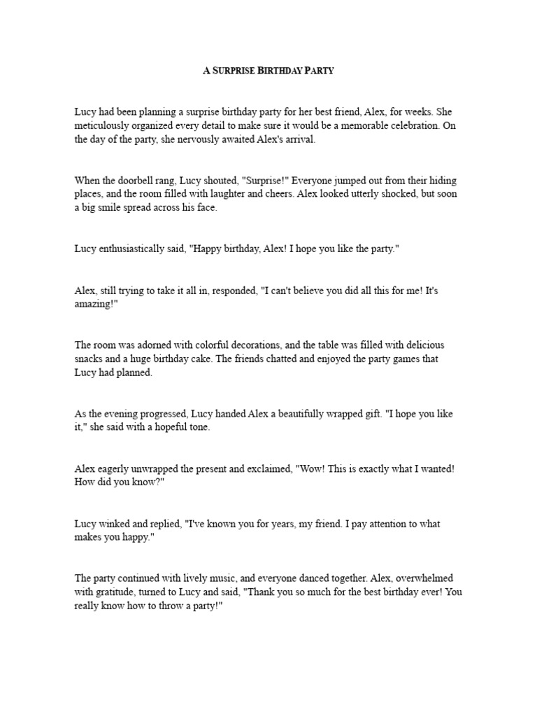 Surprise Party & Mystery Play | PDF