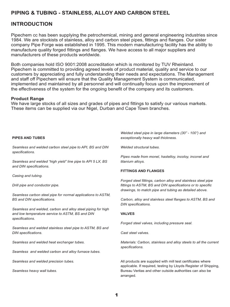 Piping Code Comparison Table | PDF | Pipe (Fluid Conveyance) | Steel