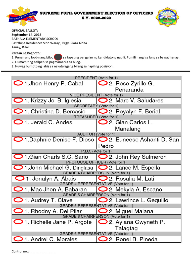 SPG OFFICIAL BALLOT | PDF