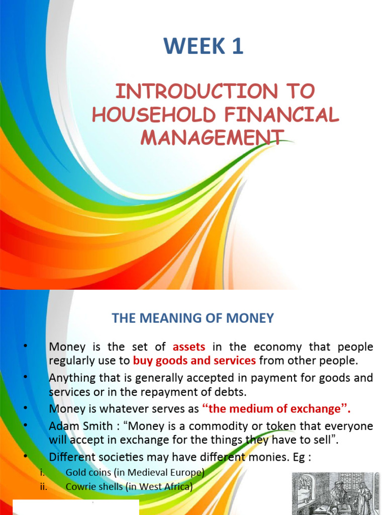 Week 1 Intro To Household FM | PDF | Money | Goal