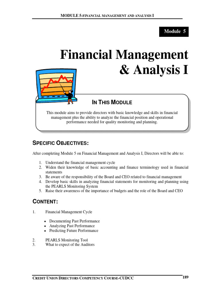Module5 FinancialManagementAnalysiswithPP | PDF | Financial Audit | Internal Control