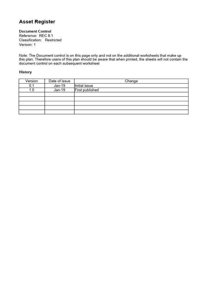 REC A8.1 Asset Register v1 | PDF | Computer Hardware | Server (Computing)