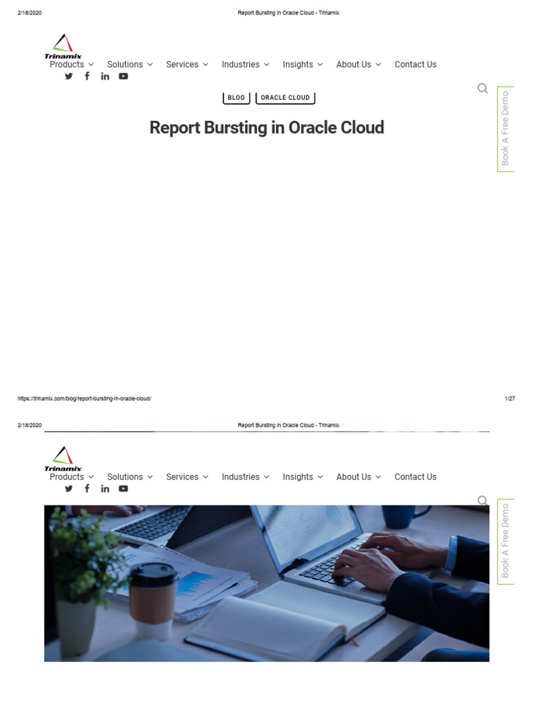 Report Bursting in Oracle Cloud | PDF | Cloud Computing | Sql