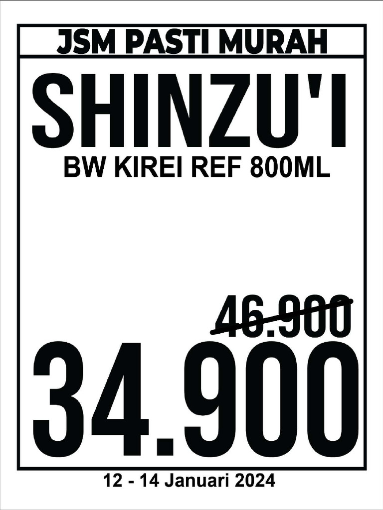 (Clearbox) Shelftaker Promo JSM 12 - 14 Januari 2024 | PDF