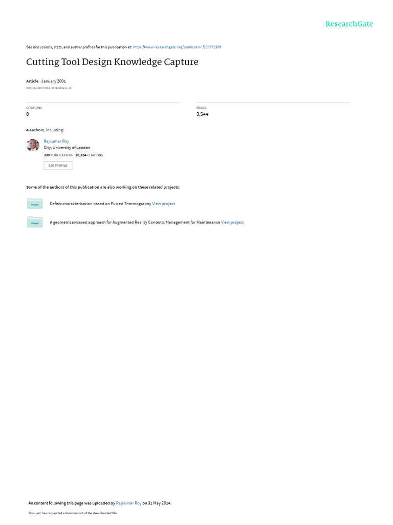 Cutting Tool Design Knowledge Capture | PDF | Conceptual Model | Knowledge Representation And ...