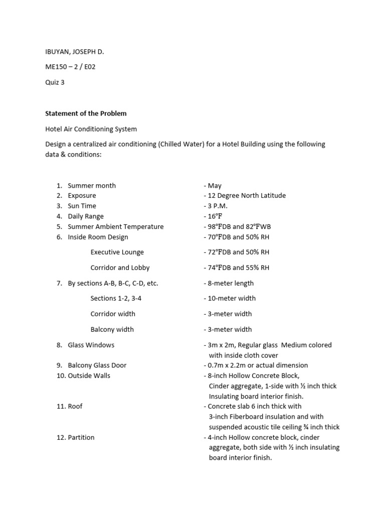 Ibuyan Joseph Me150-2 E02 Quiz3 | PDF | Building Technology | Materials