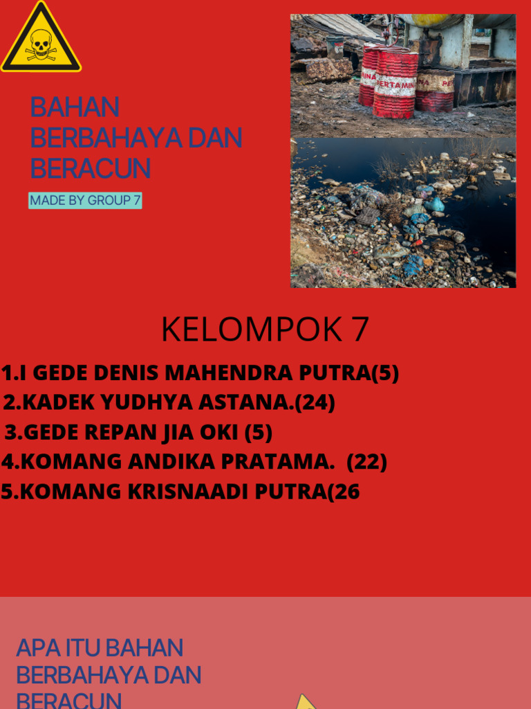 Presentasi Bahan Berbahaya Dan Beracun Kelompok 7 | PDF