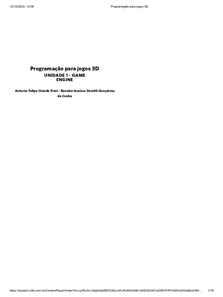 modulo 1 | PDF | C Sharp (linguagem de programação) | Unity