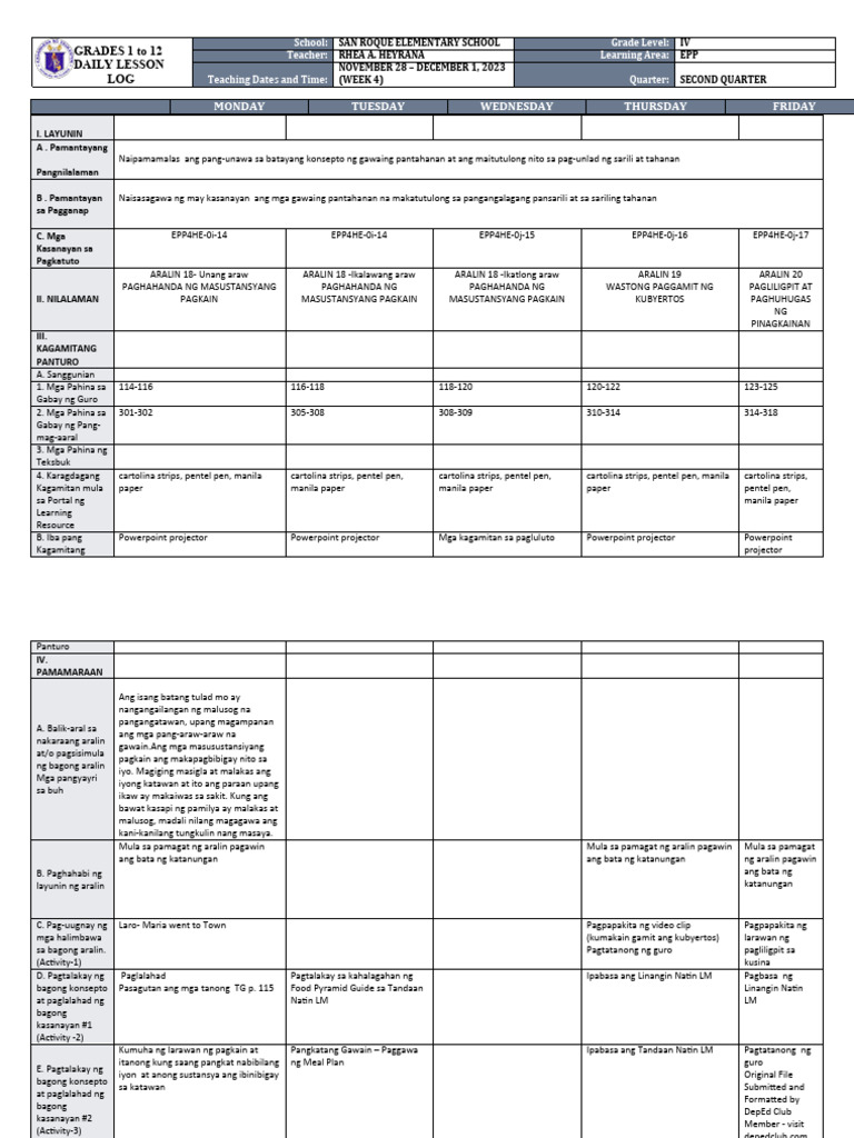 DLL_EPP 4_Q1_W4 | PDF