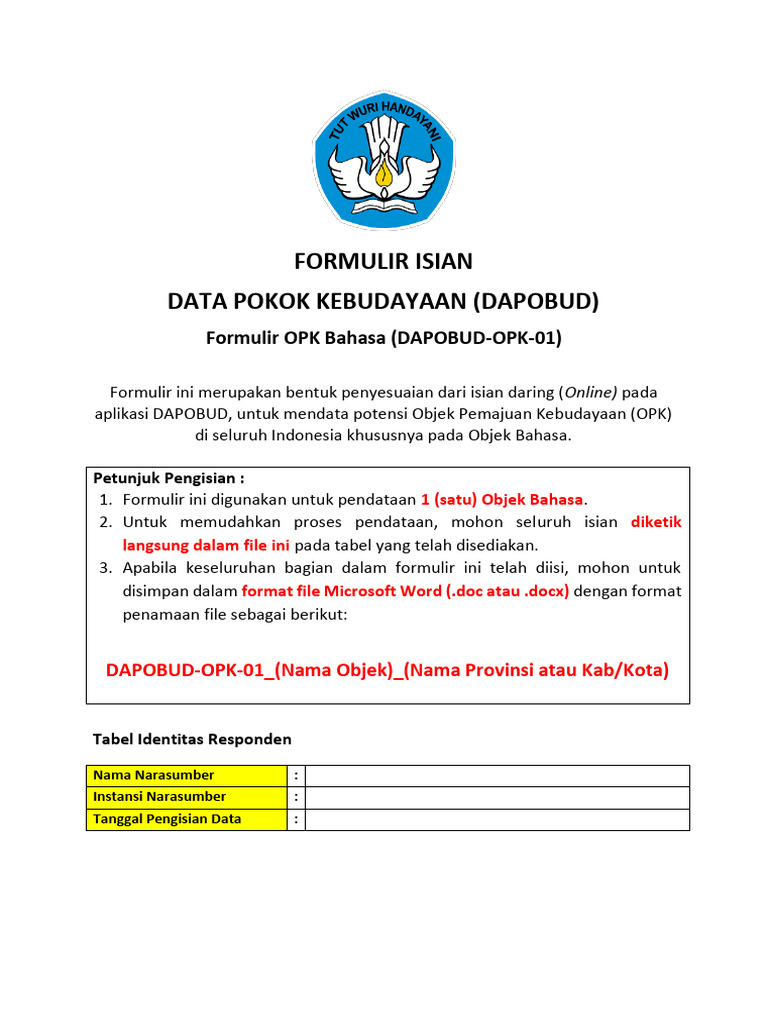 DAPOBUD-OPK-01 (Bahasa) | PDF