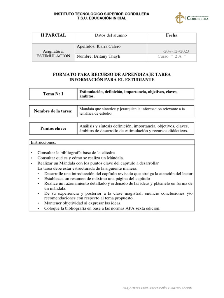 Matriz de Tareas Mandala | PDF | Las emociones | Aprendizaje