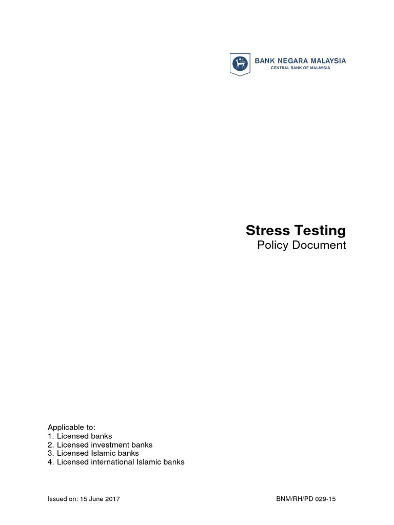 BNM Stress Testing | PDF