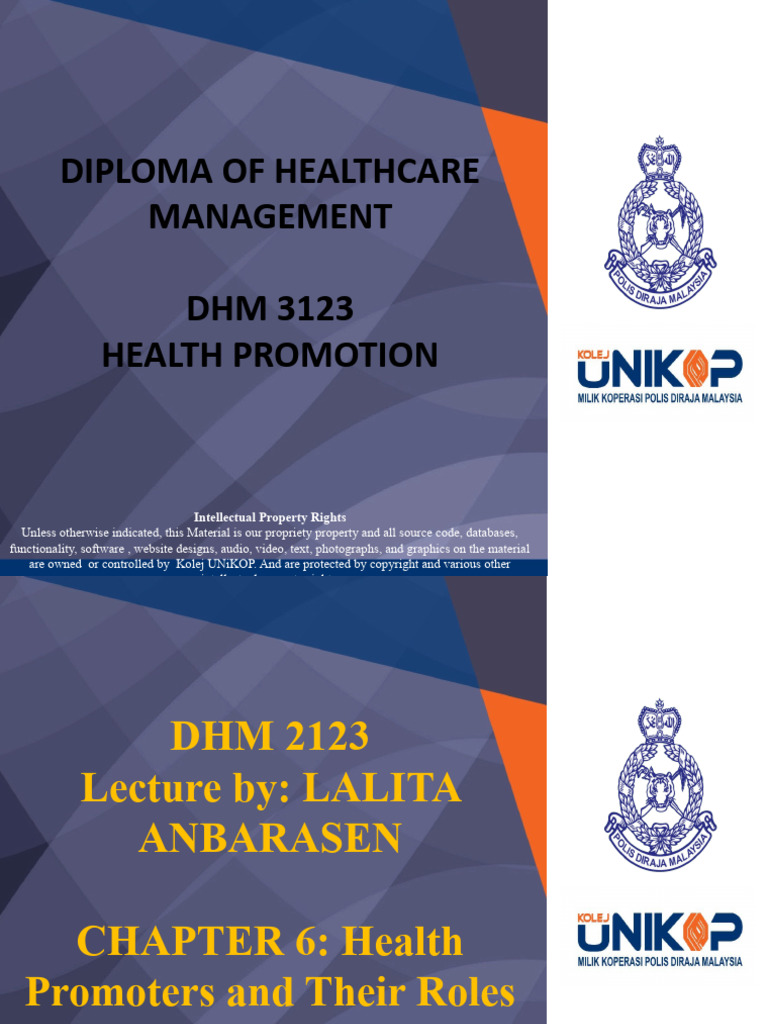 CHAPTER 6 - Health Promoters and Their Roles | PDF | Health Promotion ...