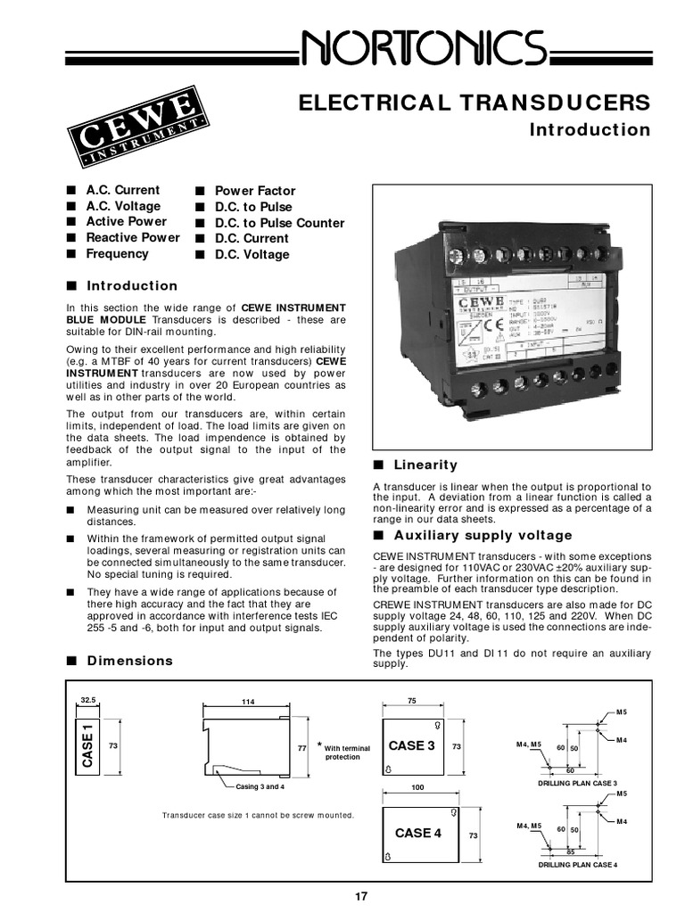 Electrical Transducers - Cewe Instruments | PDF | Capacitor | Direct ...