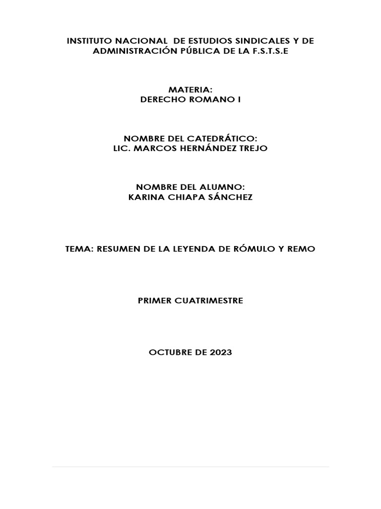 Leyenda de Rómulo y Remo: Fundadores de Roma | PDF | Romulus y Remus ...