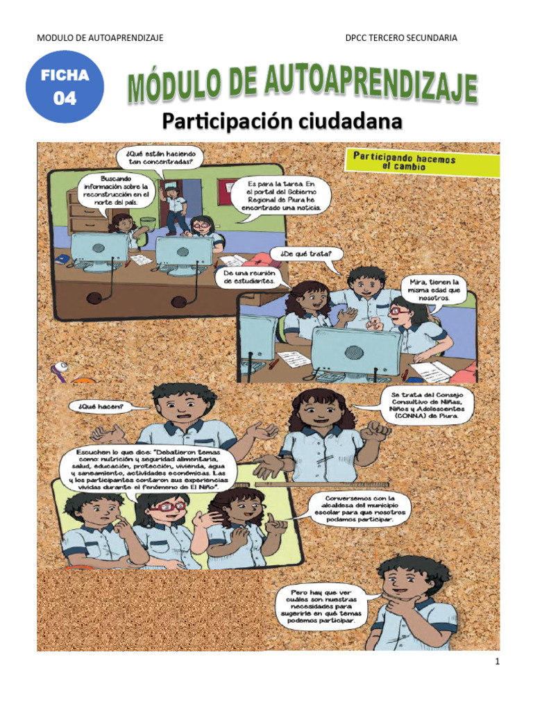 Modulo DPCC Ficha 4 | PDF | Participación pública | Alcalde