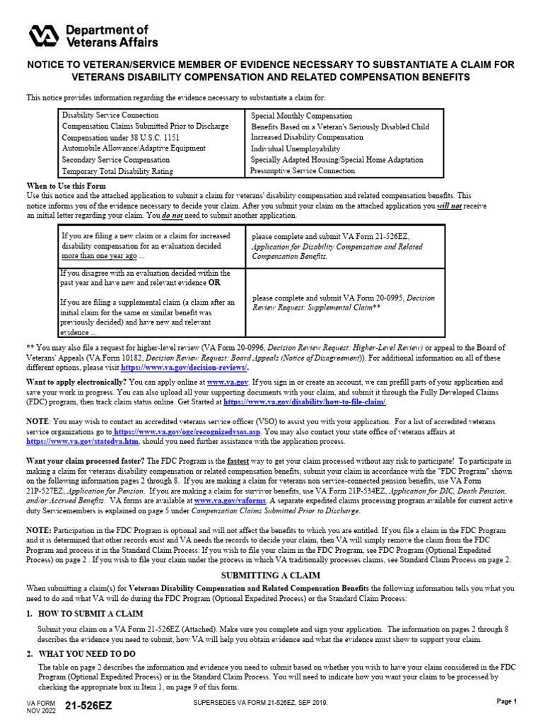 Supplemental Claim Application Guide | PDF