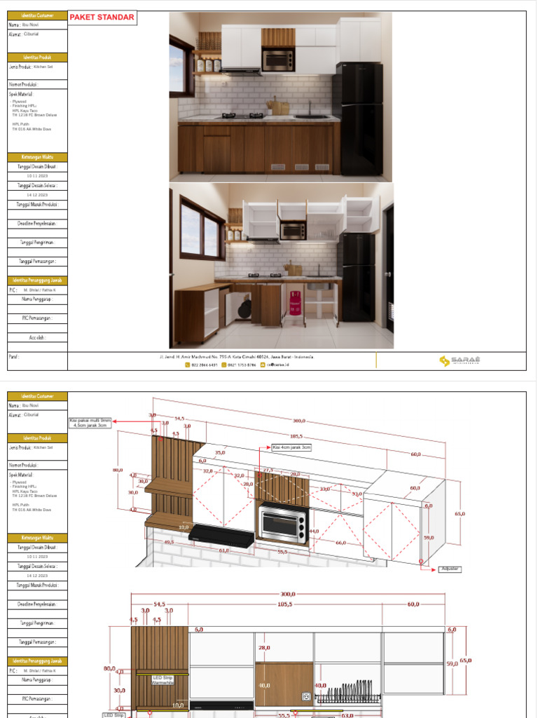 Gambar Kerja Kitchen Set Ngamprah | PDF