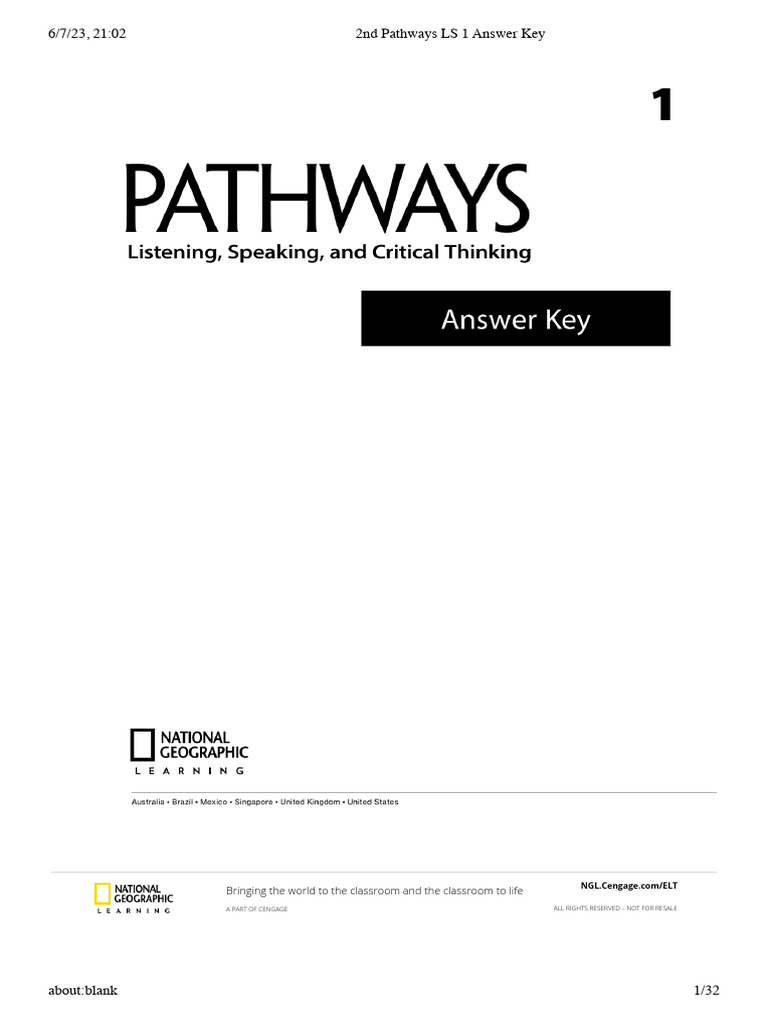 Pathways 1 Answer Key (Rebecca Tarver Chase) (Z-Library) | PDF | Mars ...