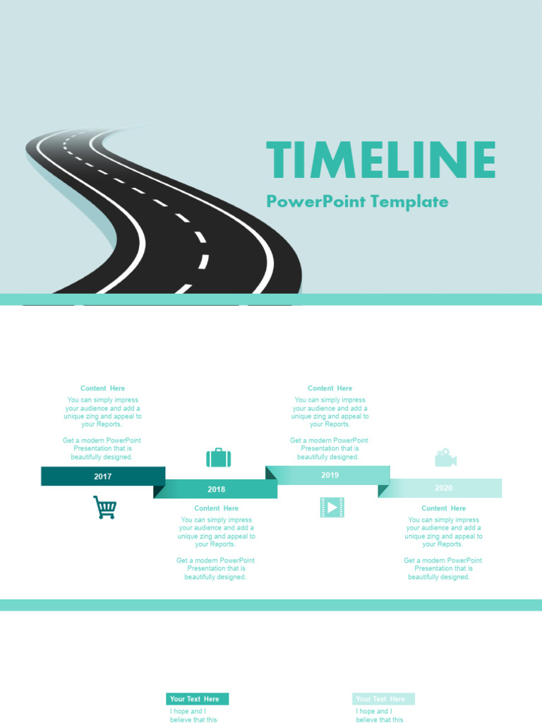 Modern PowerPoint Timeline Template | PDF | Microsoft Power Point ...