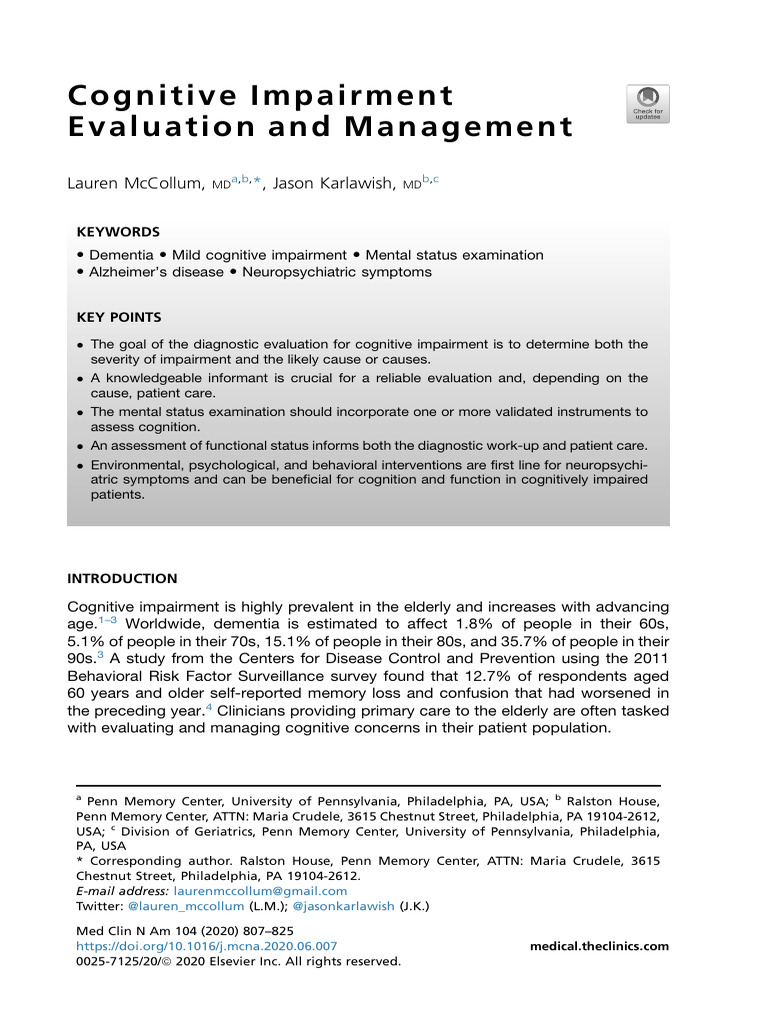 Cognitive | PDF | Dementia | Medical Imaging