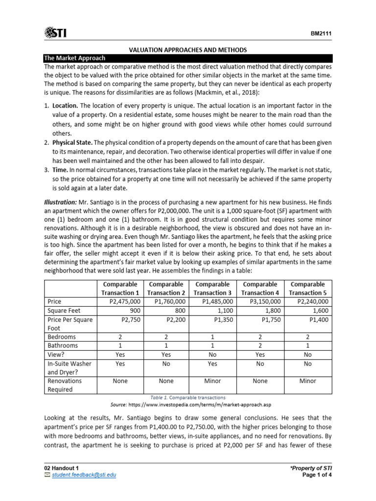 02 - Handout - 1 (30) Valuation Methods | PDF | Discounted Cash Flow ...