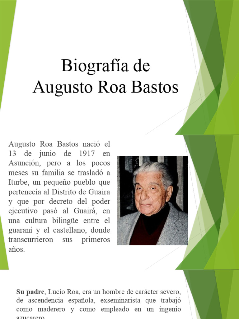 Biografía de Augusto Roa Bastos | PDF | Clásicos