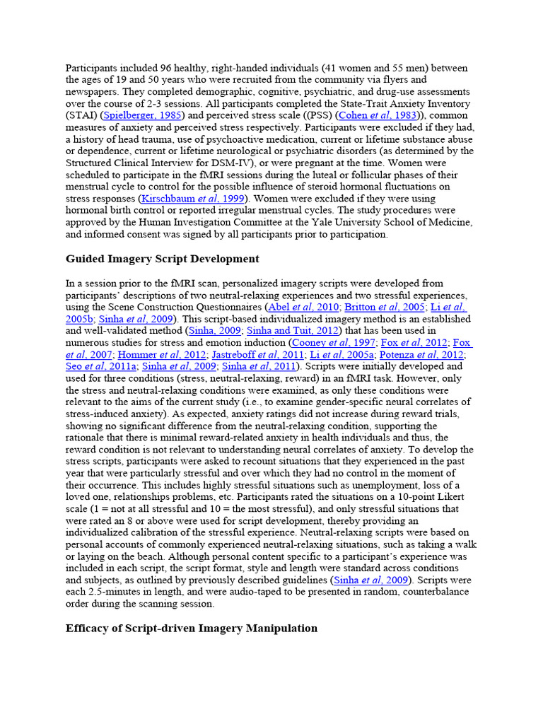 Mental Imagery Questionnaire Study | PDF | Anxiety | Substance Abuse