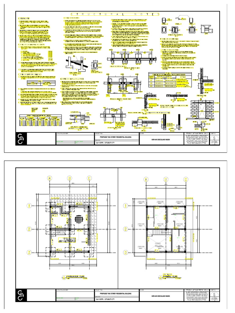 Proposed Two-Storey Building Plans | PDF | Architectural Design ...