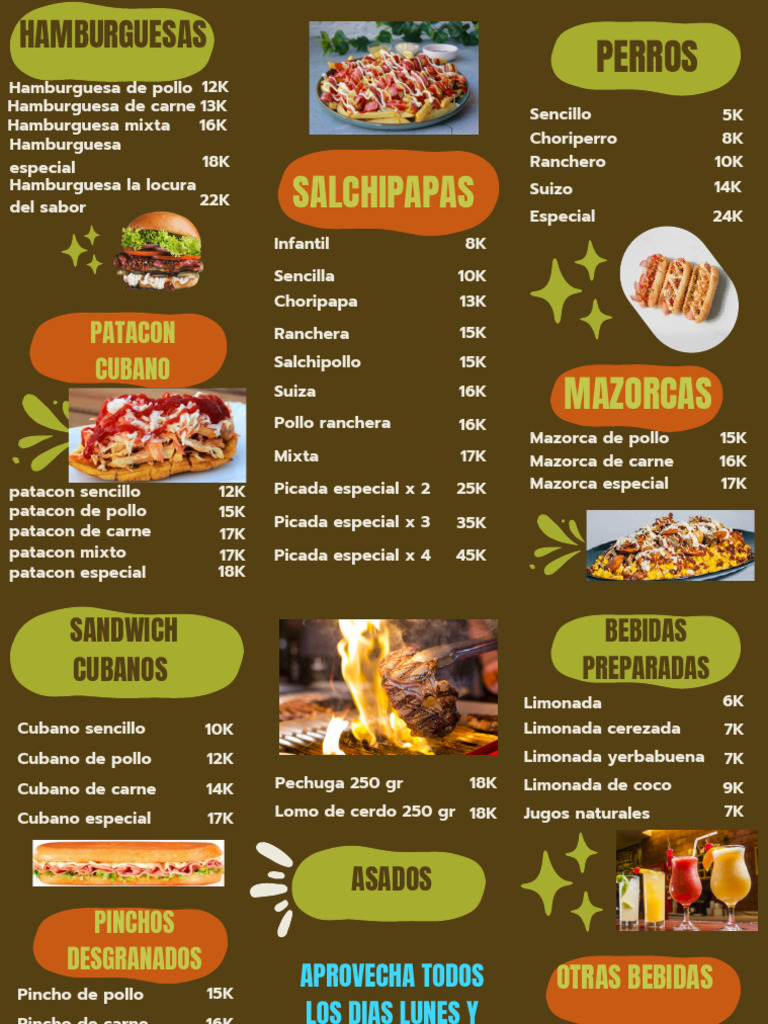 Menú Fast Food La Locura del Sabor | PDF | Crueldad hacia los animales ...