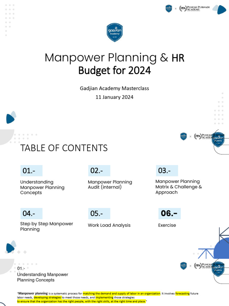 Materi - Manpower Planning & HR Budget | PDF | Human Resources | Human ...