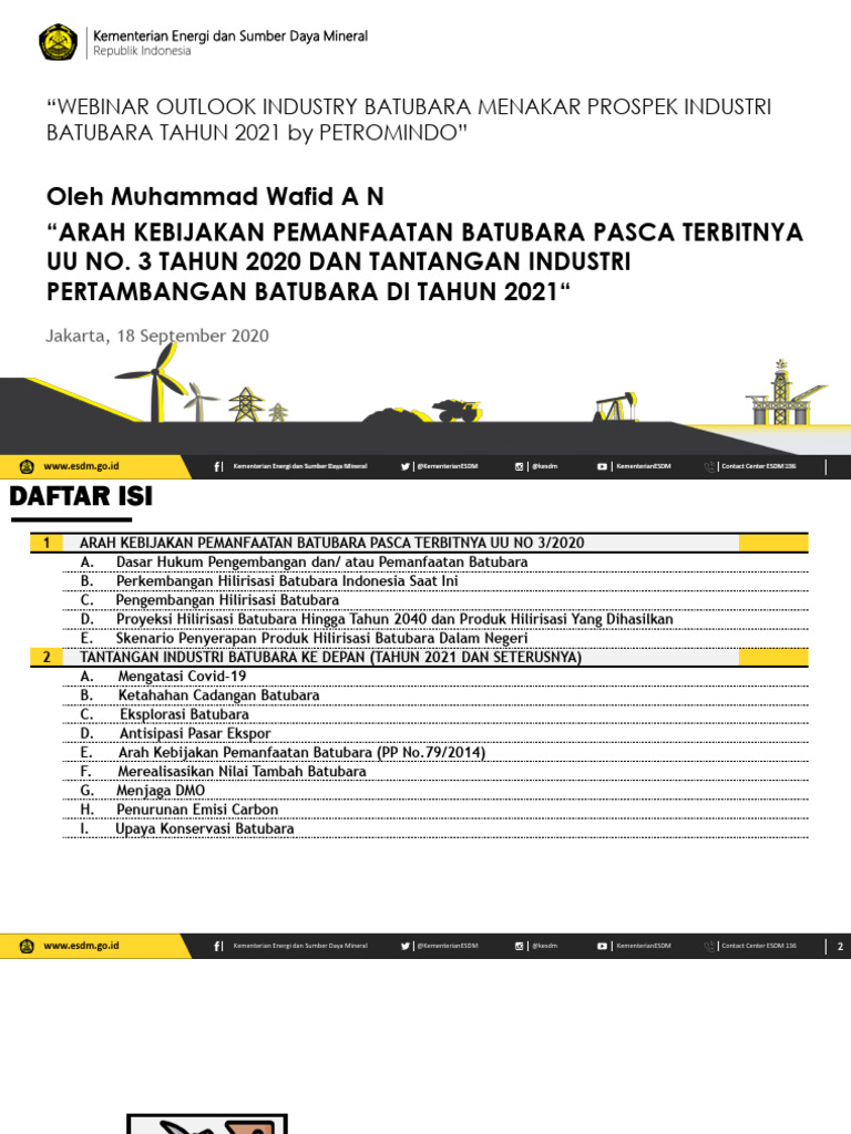 DBP Bahan Arah Kebijakan Pemanfaatan Batubara-Petromindo | PDF DBP Bahan Arah Kebijakan Pemanfaatan Batubara-Petromindo | PDF