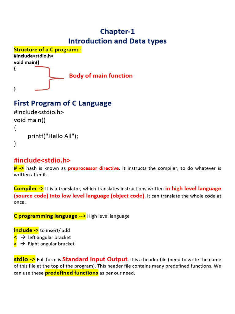 Microsoft Word - Chapter-1 Introduction & Datatypes | PDF | Integer ... Microsoft Word - Chapter-1 Introduction & Datatypes | PDF | Integer ...