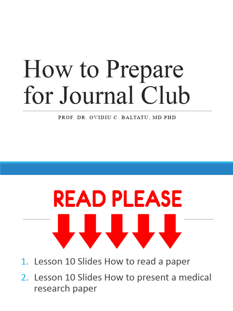 Preparação para o Journal Club | PDF | Ciências e Matemática