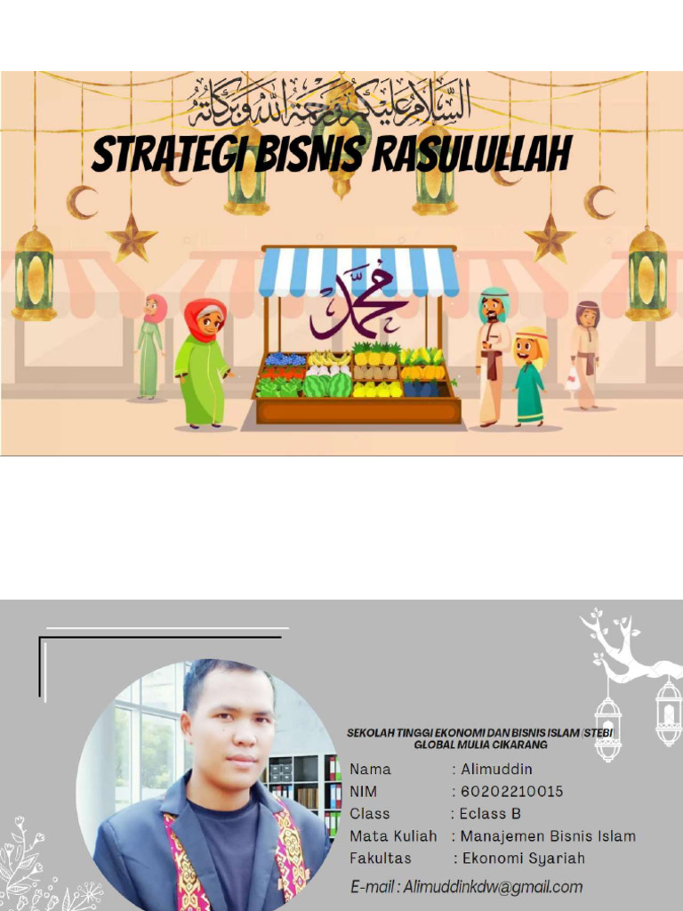 Strategi Bisnis Rasulullah by Alimuddin | PDF