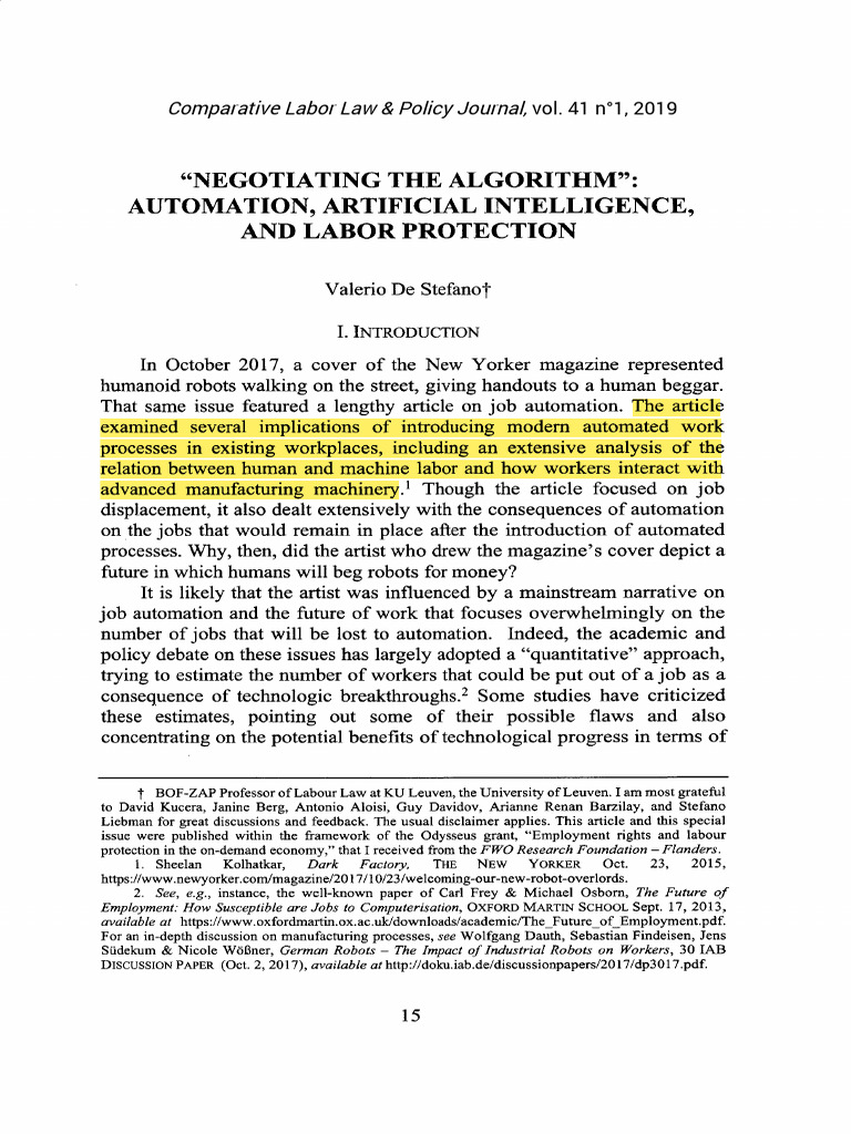 Negotiating The Algorithm Automation, Artificial Intelligence, and ...
