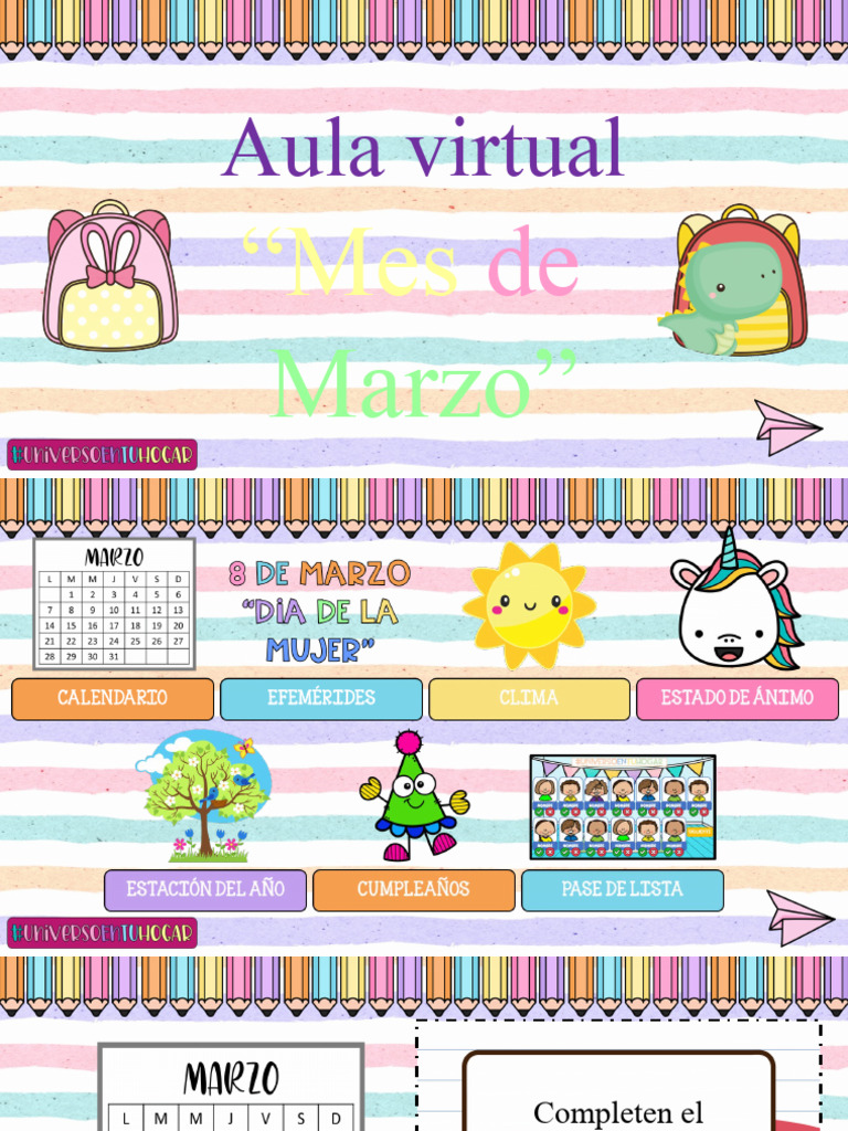 UETH - Presentación - Aula Virtual - Mes de Marzo | PDF | Calendario