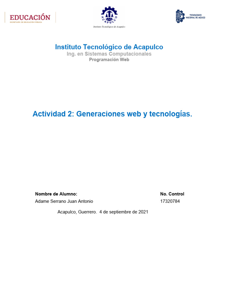 Evolución de las Generaciones Web 1.0 a 4.0 | PDF | Red mundial ...