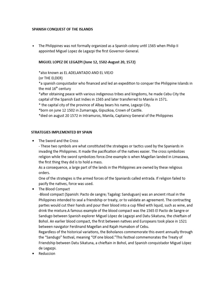 Spanish Conquest of The Islands Soft | PDF | Philippines | Spanish ...