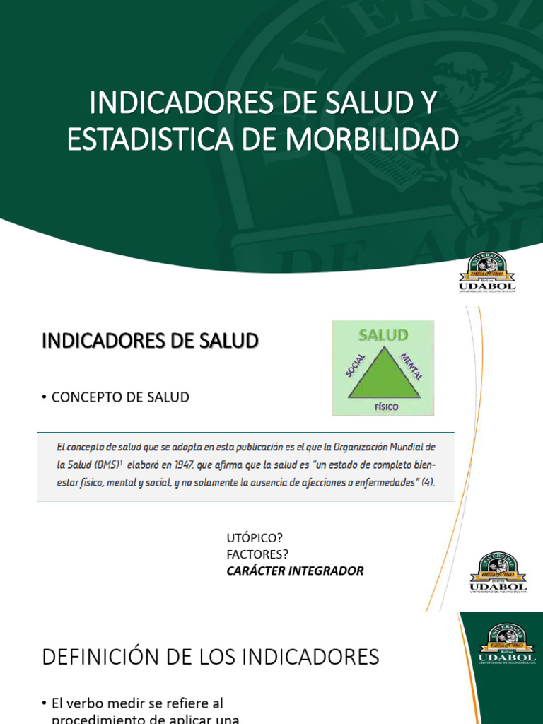 Indicadores de Salud y Estadistica de Morbilidad | PDF | Epidemiología ...