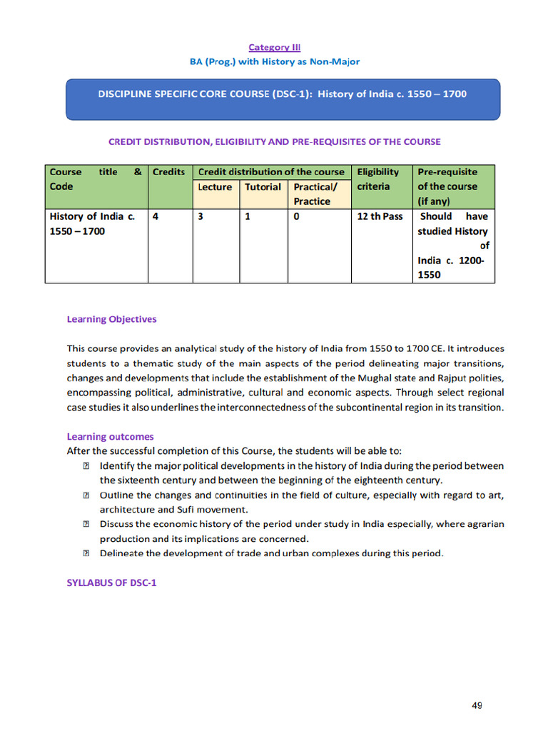 Sem-4 Political Science (Major) + History (Minor) Syllabus | PDF Sem-4 Political Science (Major) + History (Minor) Syllabus | PDF